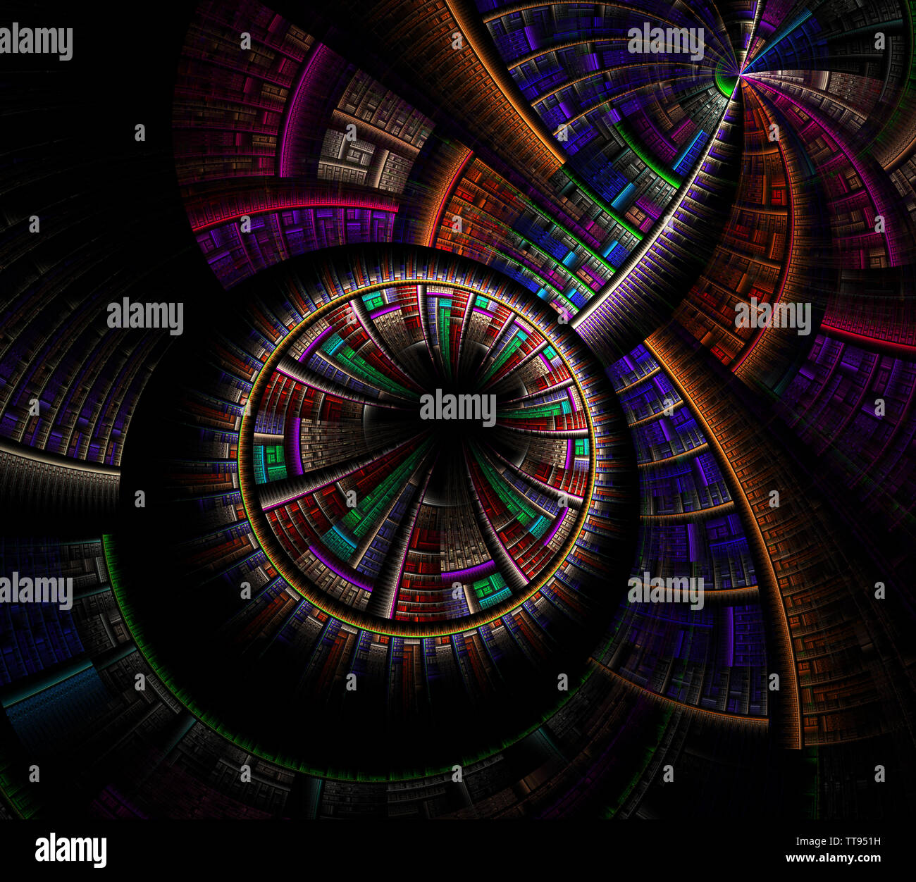 Abstract fractal wheel and spokes graphic. abstract symbols for use ...