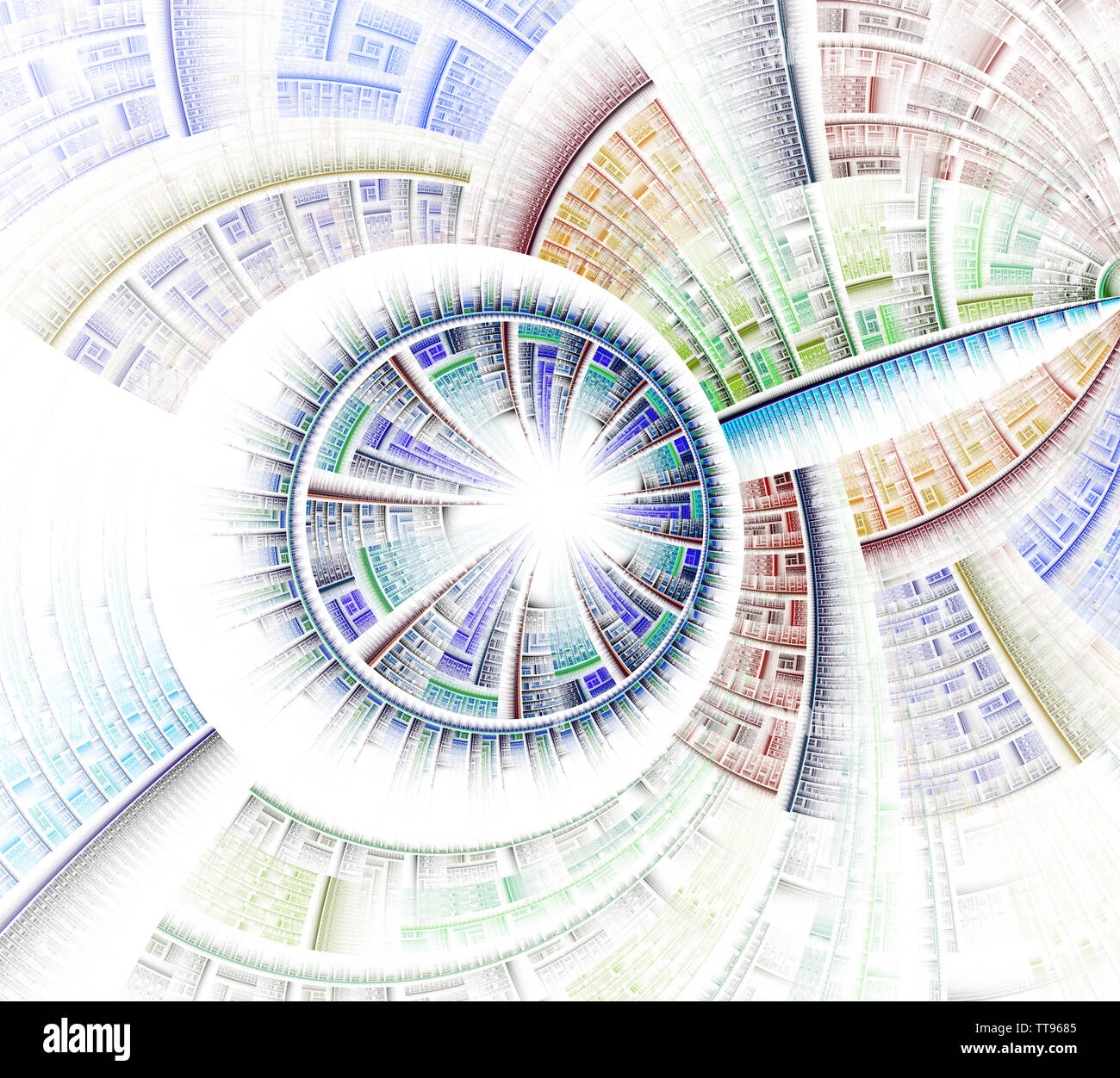 Abstract fractal wheel and spokes graphic. abstract symbols for use ...