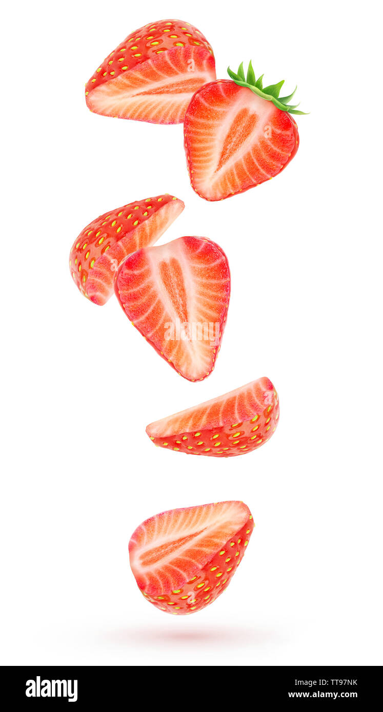 Falling slices Cut Out Stock Images & Pictures - Alamy