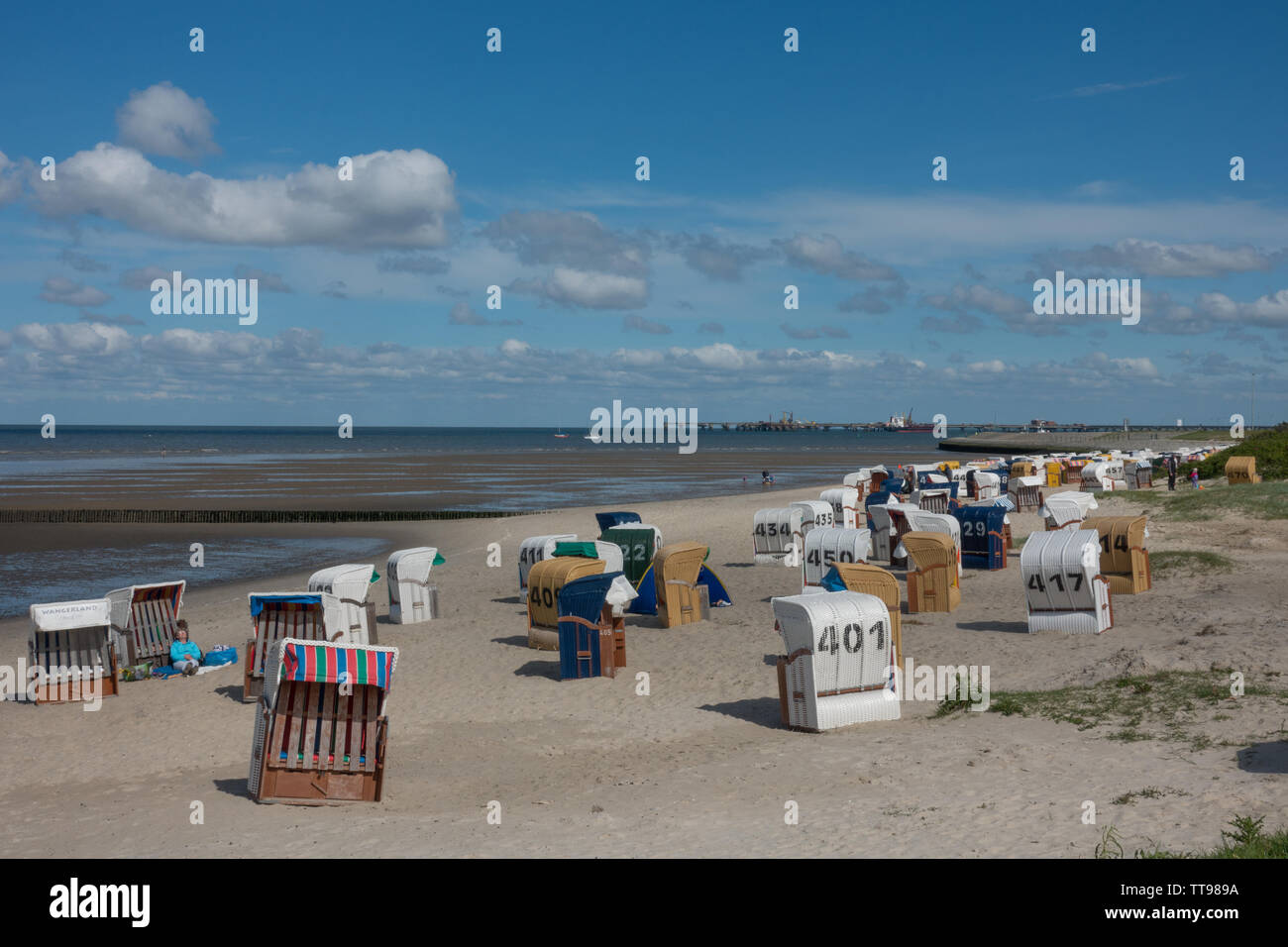 Beach huts, East Frisia, Lower Saxony, Germany Stock Photo - Alamy