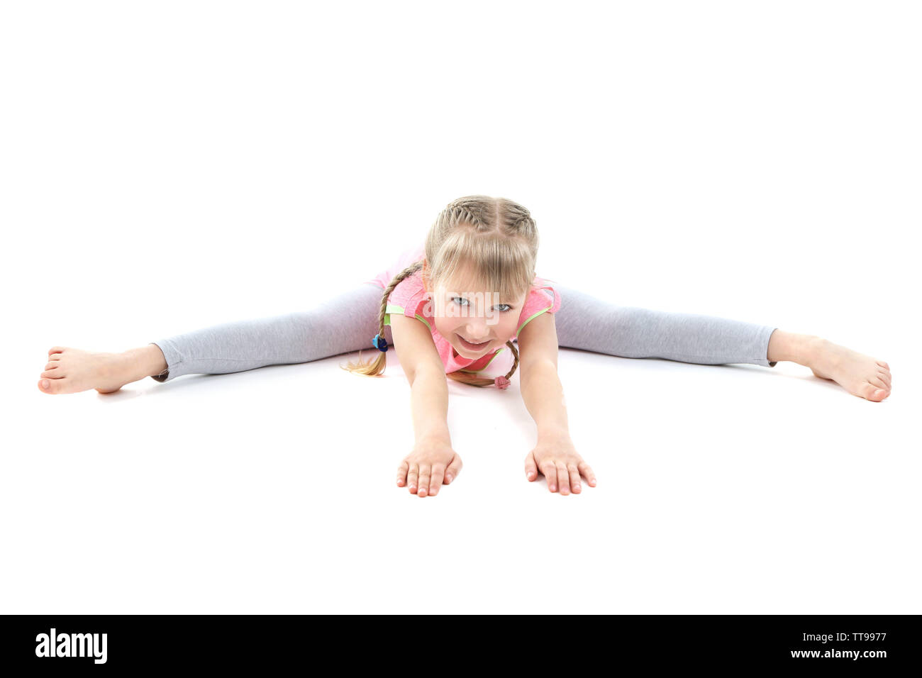Cute Little Girl Doing Splits Cut Out Stock Images & Pictures - Alamy