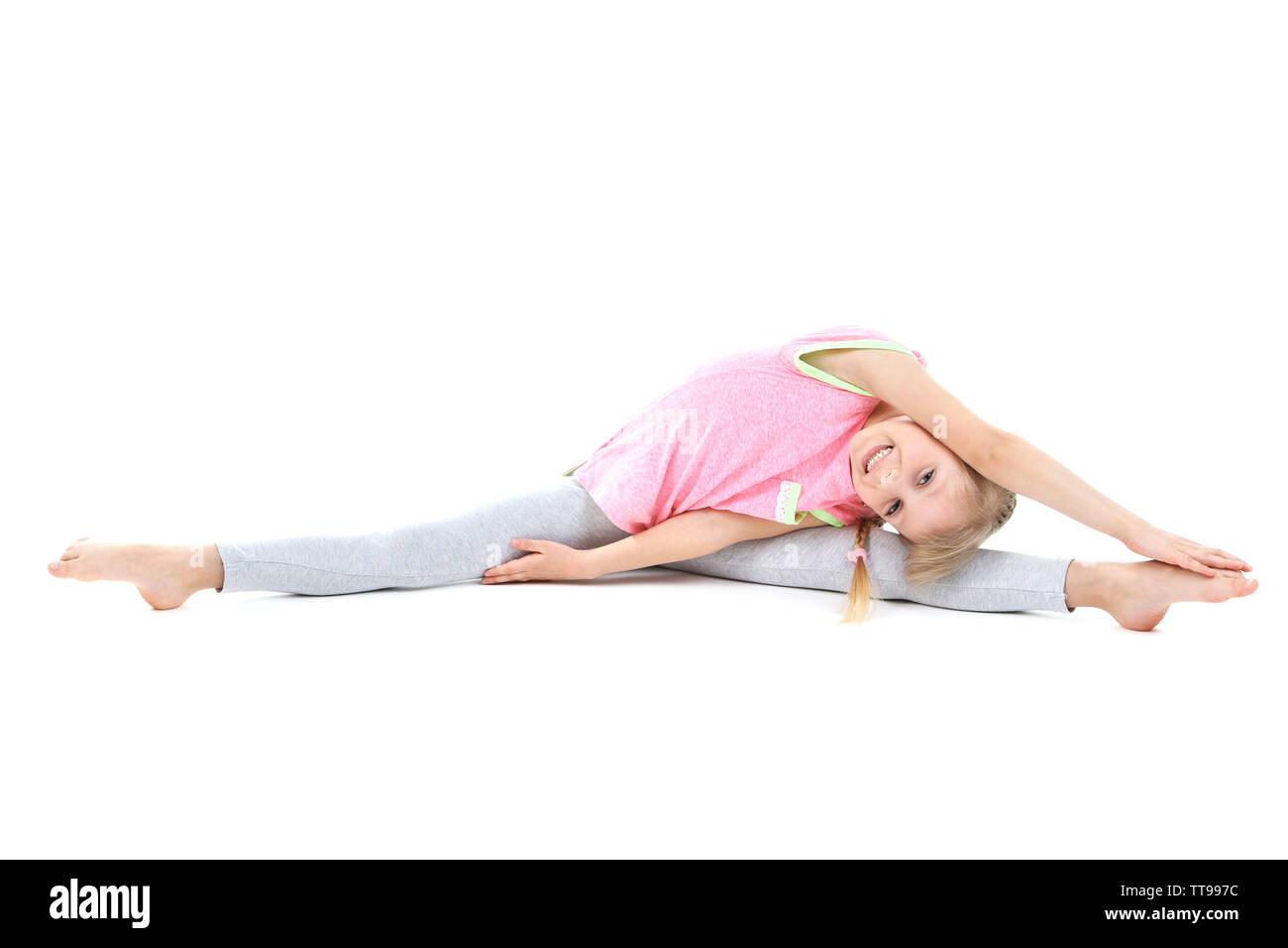 Cute Little Girl Doing Splits Cut Out Stock Images & Pictures - Alamy