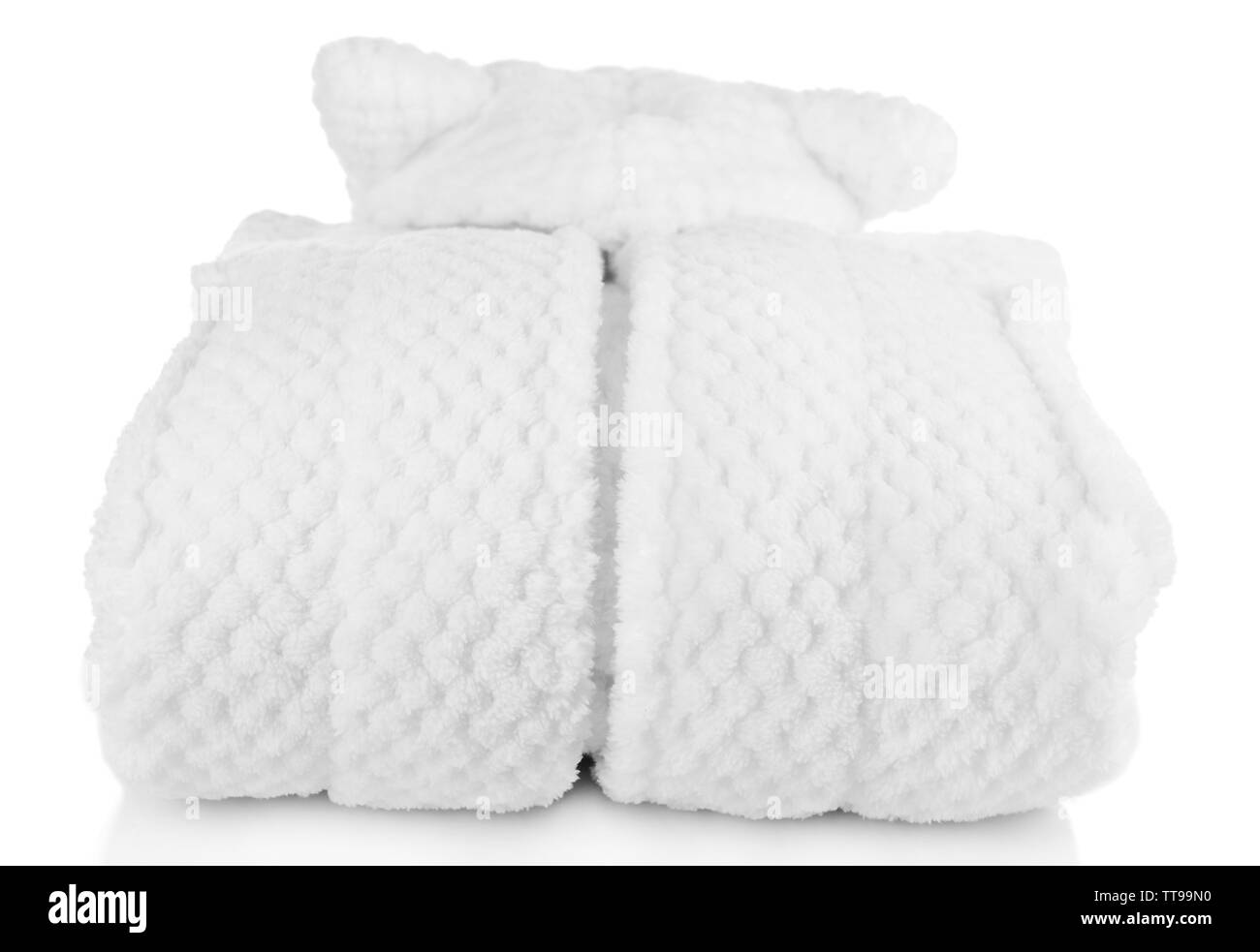 Bathrobe isolated on white Stock Photo - Alamy