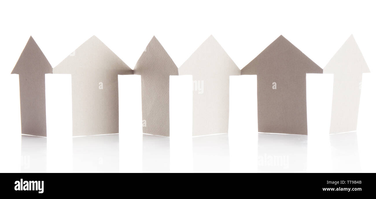 Paper houses isolated on white Stock Photo - Alamy