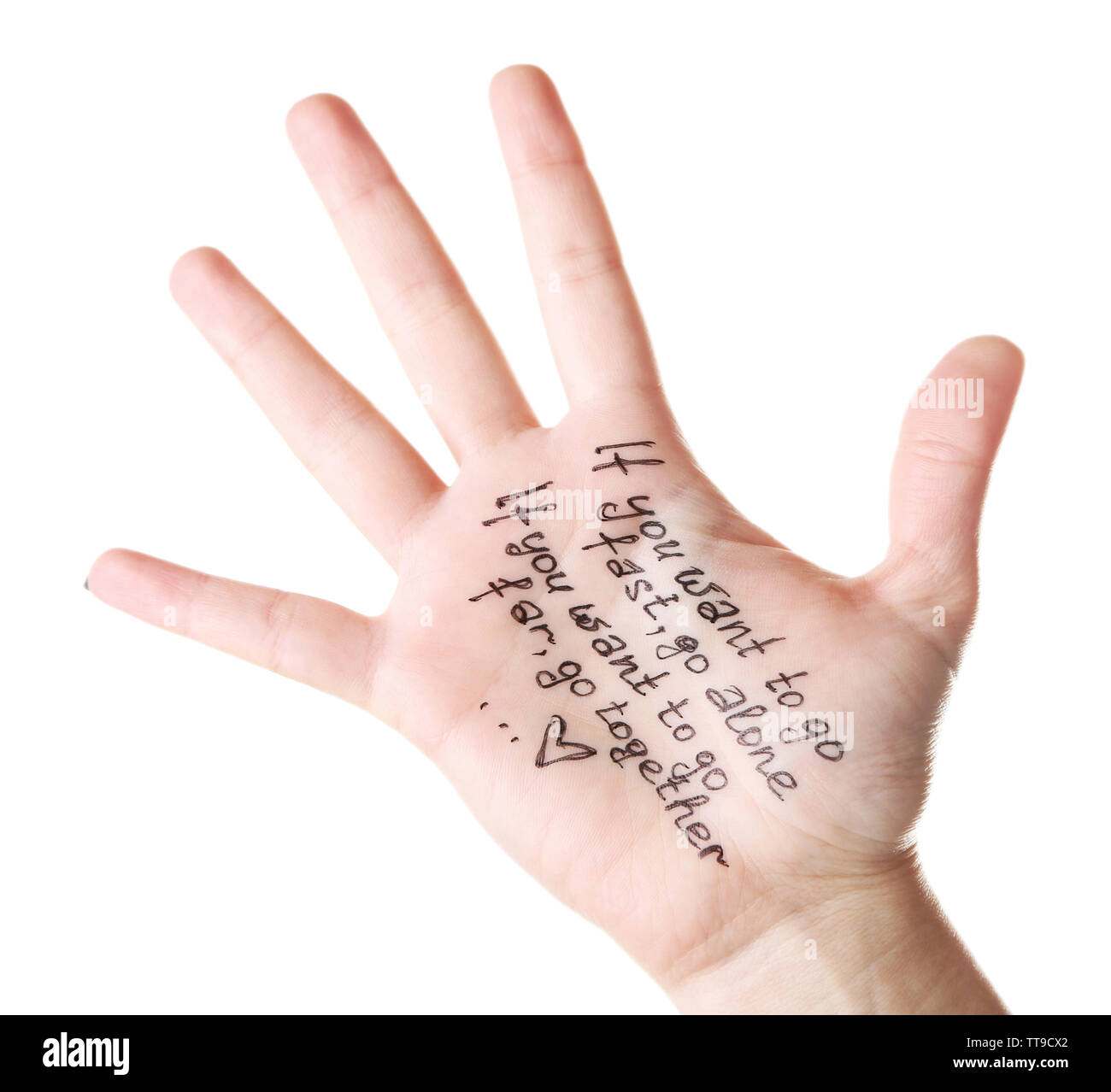 Written hand inscription lettering Cut Out Stock Images & Pictures - Alamy