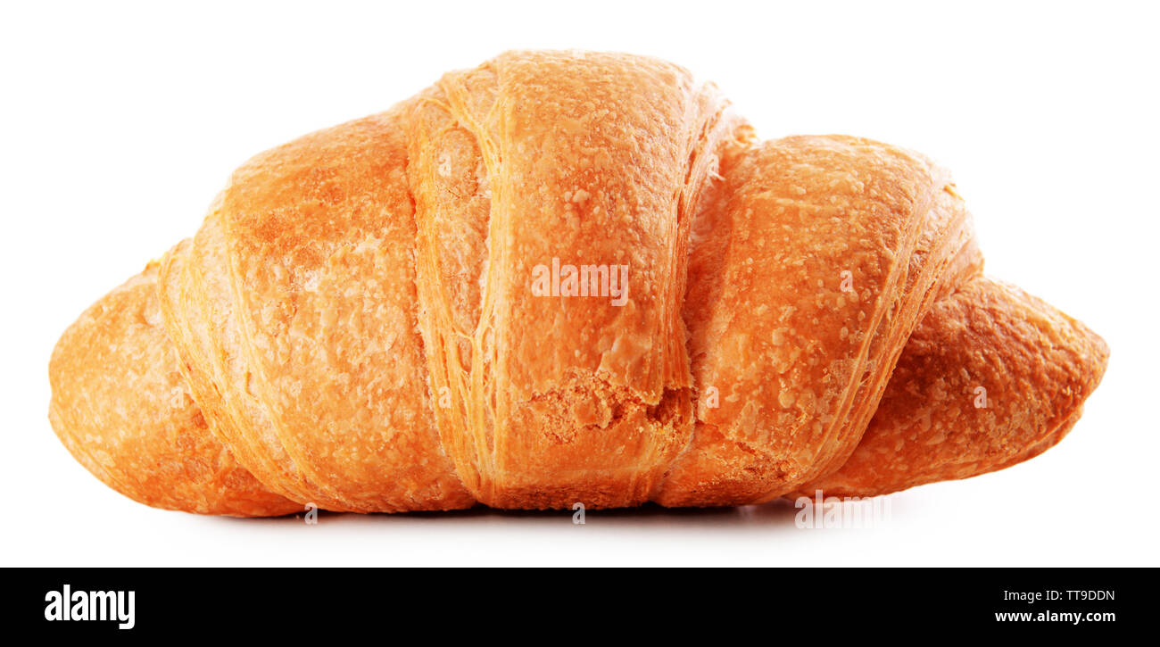 Delicious croissant on wood Cut Out Stock Images & Pictures - Alamy