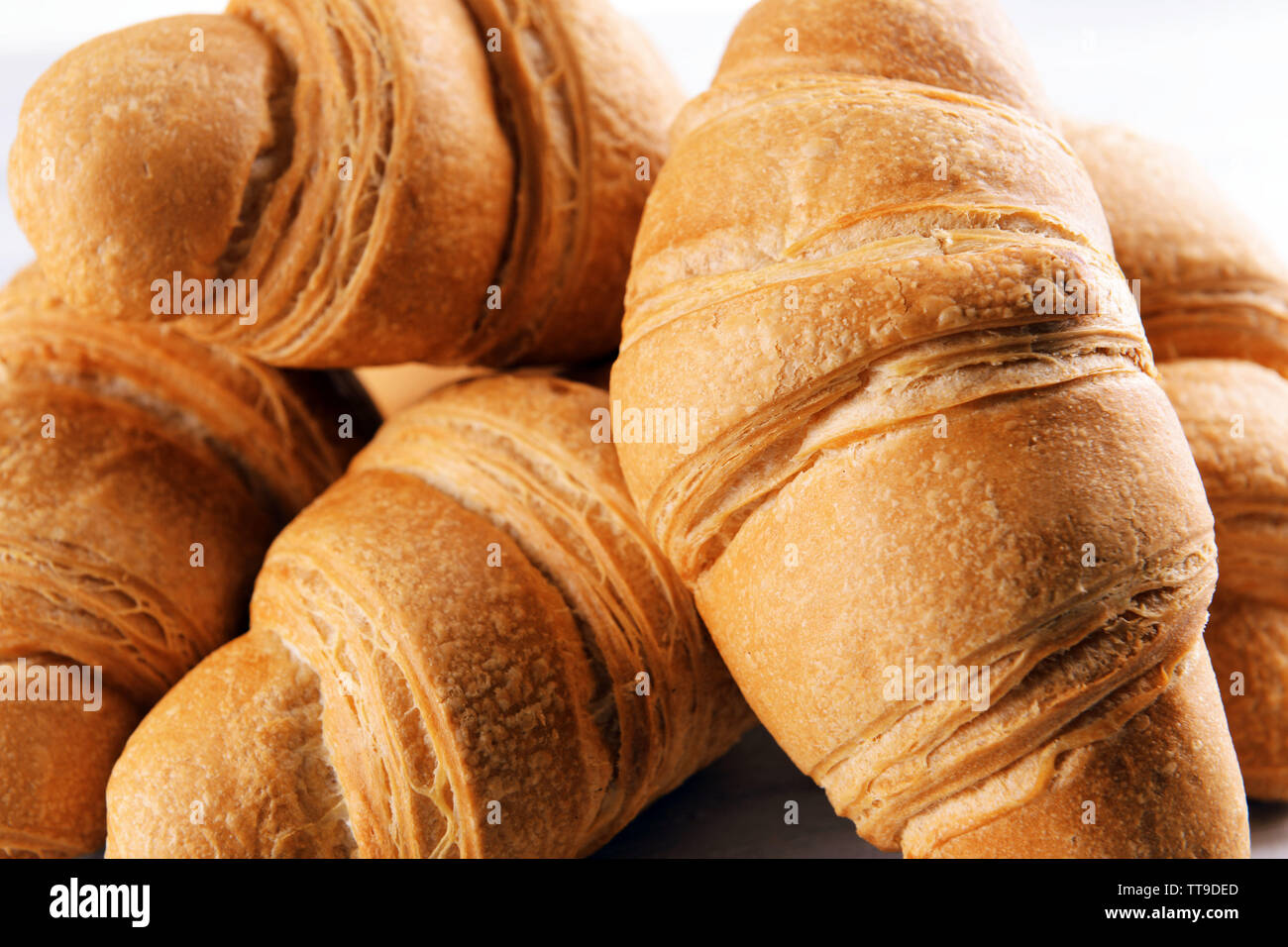 Delicious croissants close-up Stock Photo - Alamy