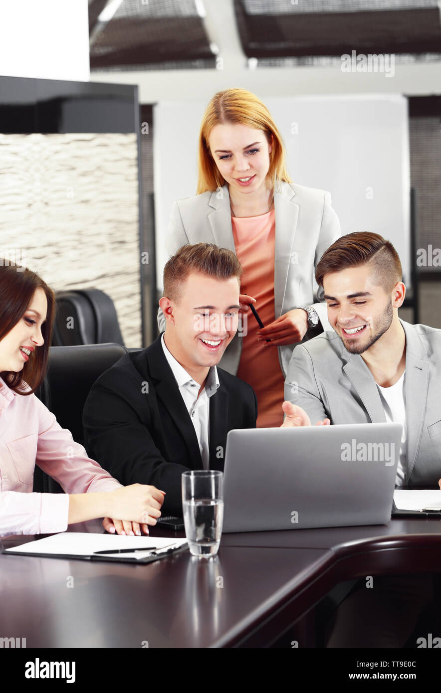 Business people working in conference room Stock Photo - Alamy