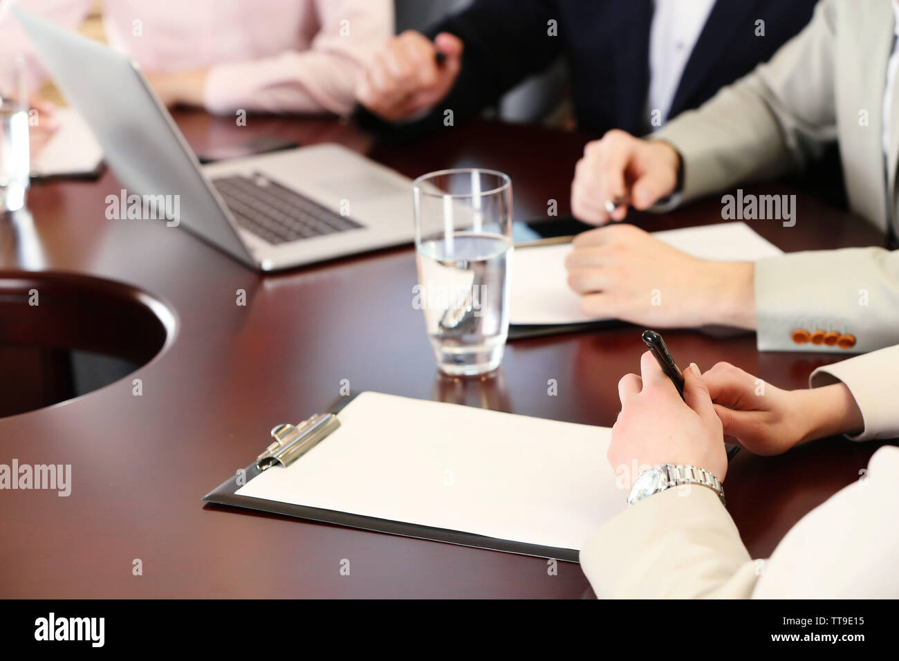 Business conference, close- up Stock Photo - Alamy