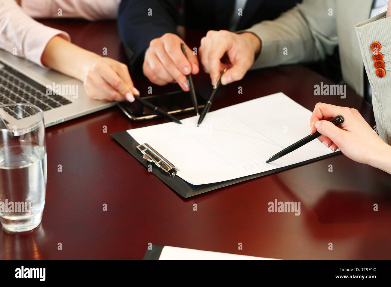 Business conference, close- up Stock Photo - Alamy