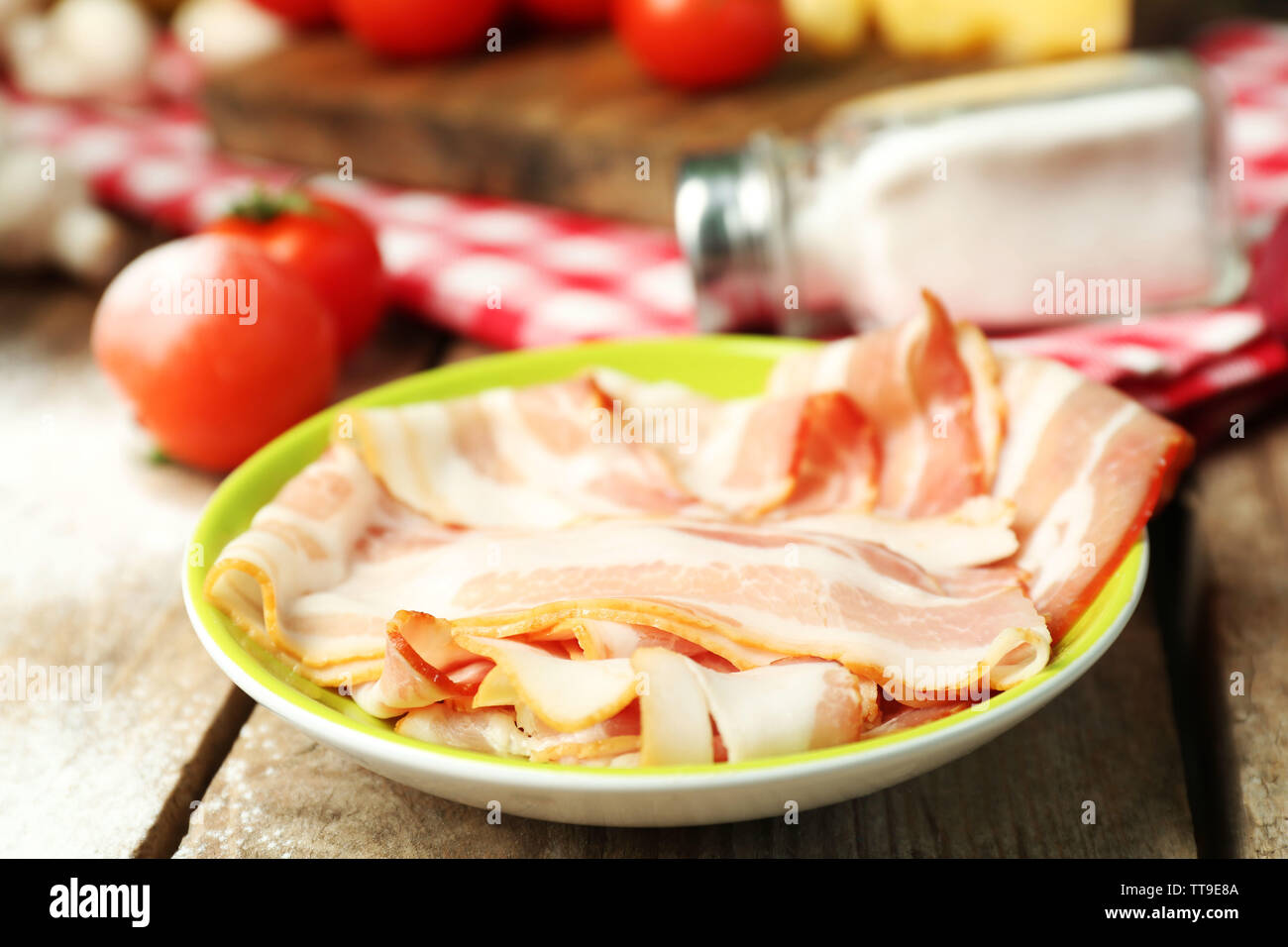 Food ingredients for cooking on table close up Stock Photo - Alamy