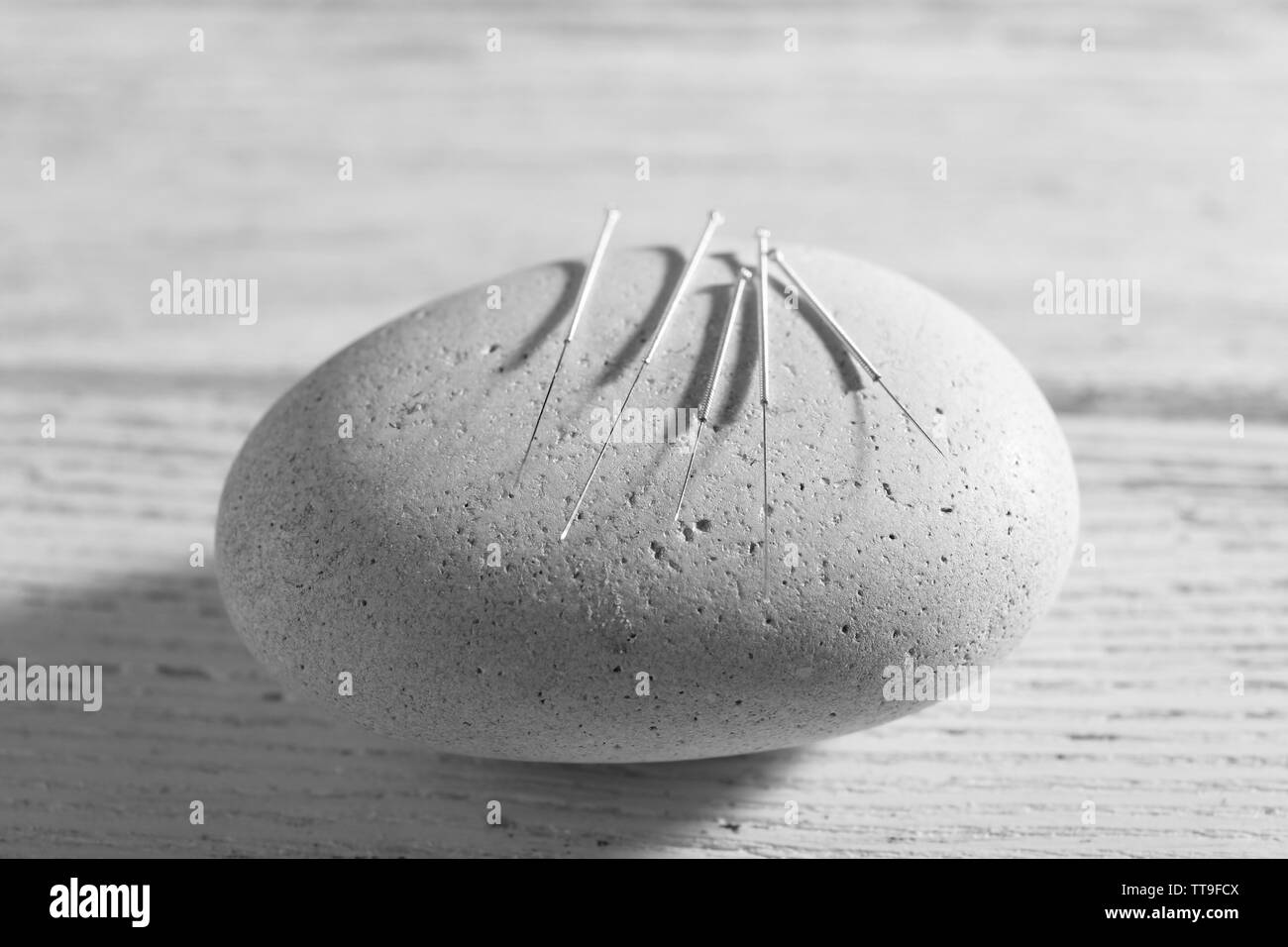 Body needles image Black and White Stock Photos & Images - Alamy