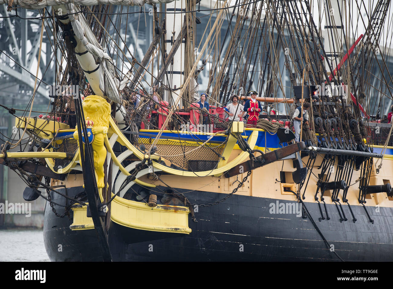 UNITED STATES - June 5: Today the French frigate Hermione sailed into ...