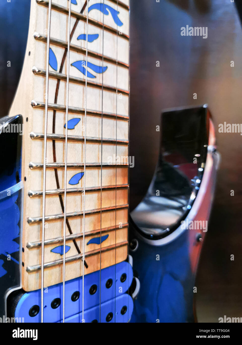 blue tree of life premium electric guitar Stock Photo - Alamy