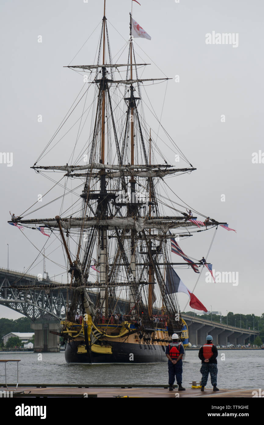 UNITED STATES - June 5: Today the French frigate Hermione sailed into ...