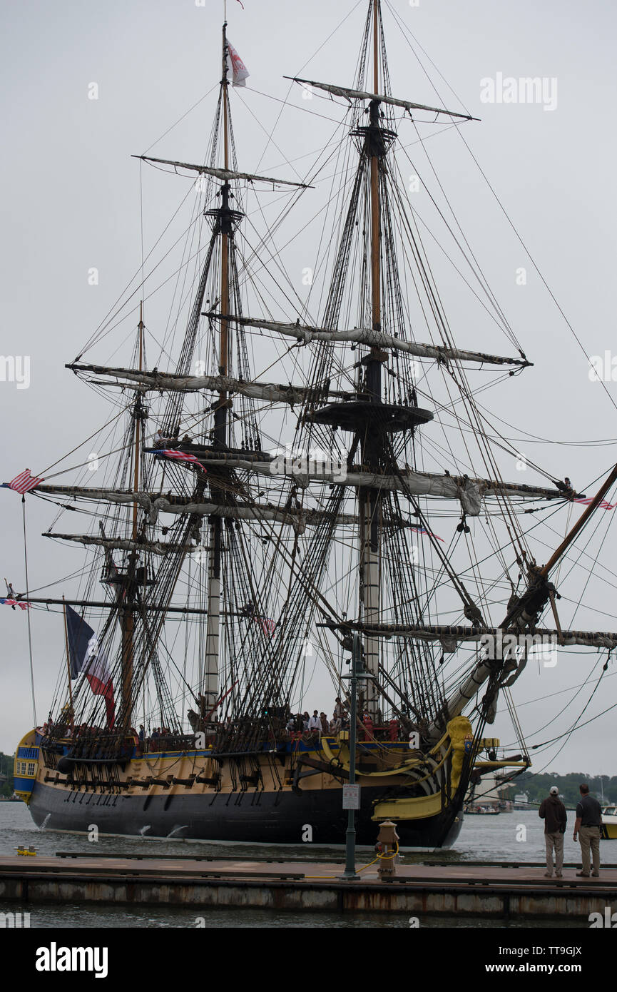 UNITED STATES - June 5: Today the French frigate Hermione sailed into ...