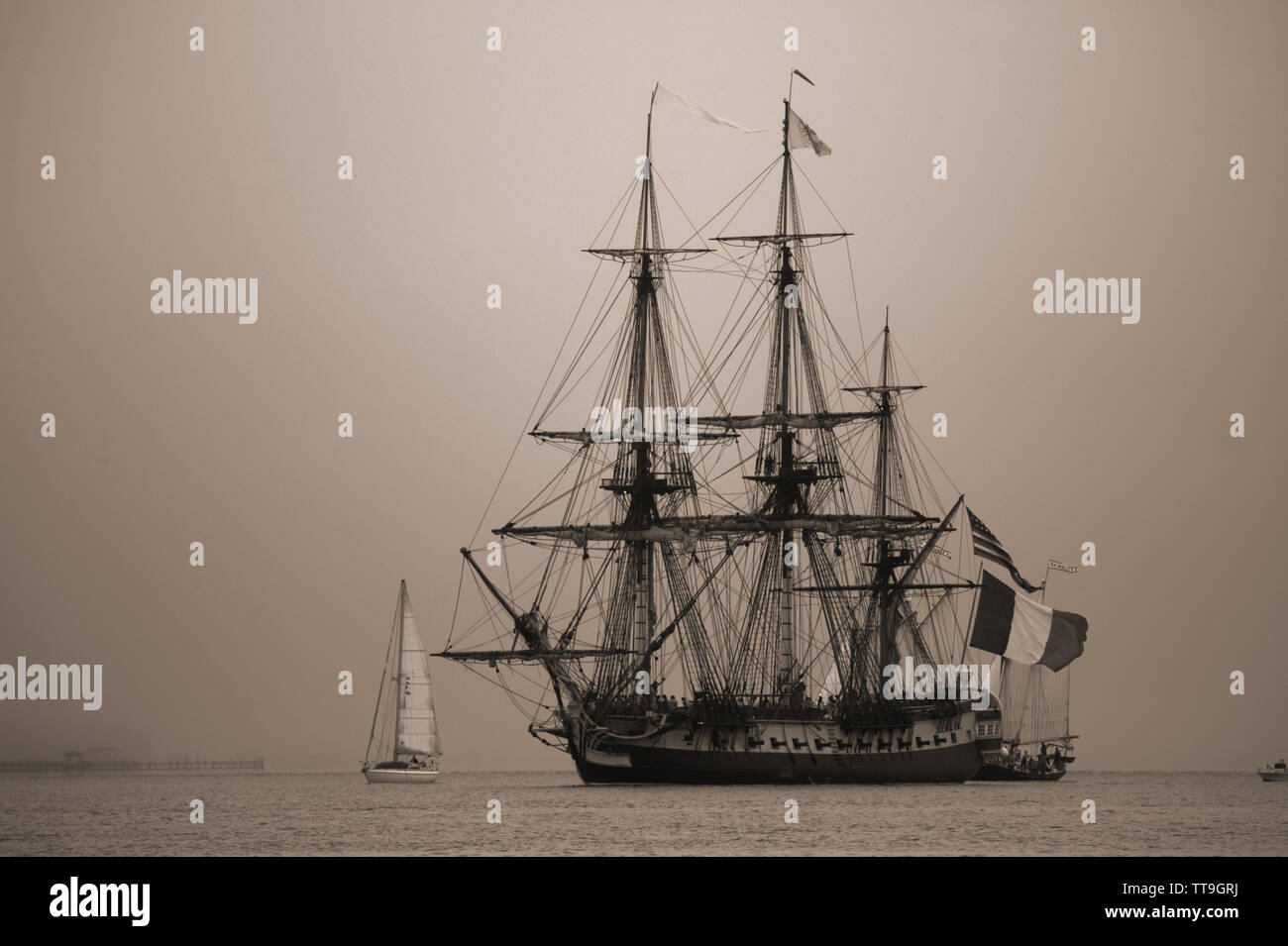 UNITED STATES - June 5: Today the French frigate Hermione sailed into ...