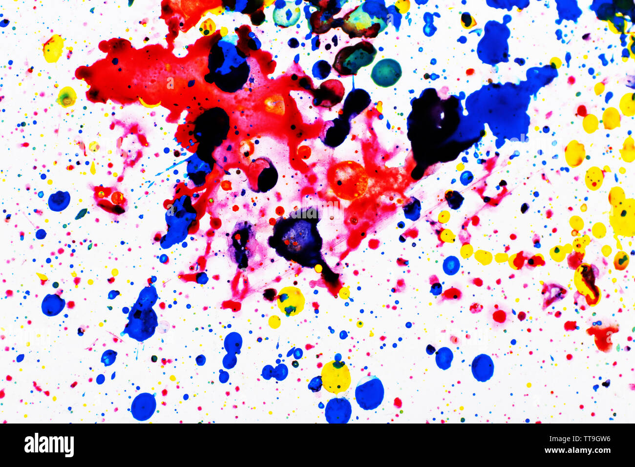 Colorful splashes of paint as background Stock Photo - Alamy