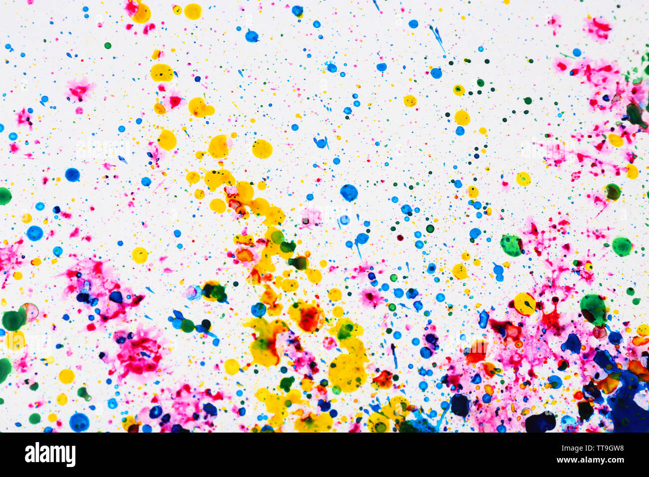 Colorful splashes of paint as background Stock Photo - Alamy