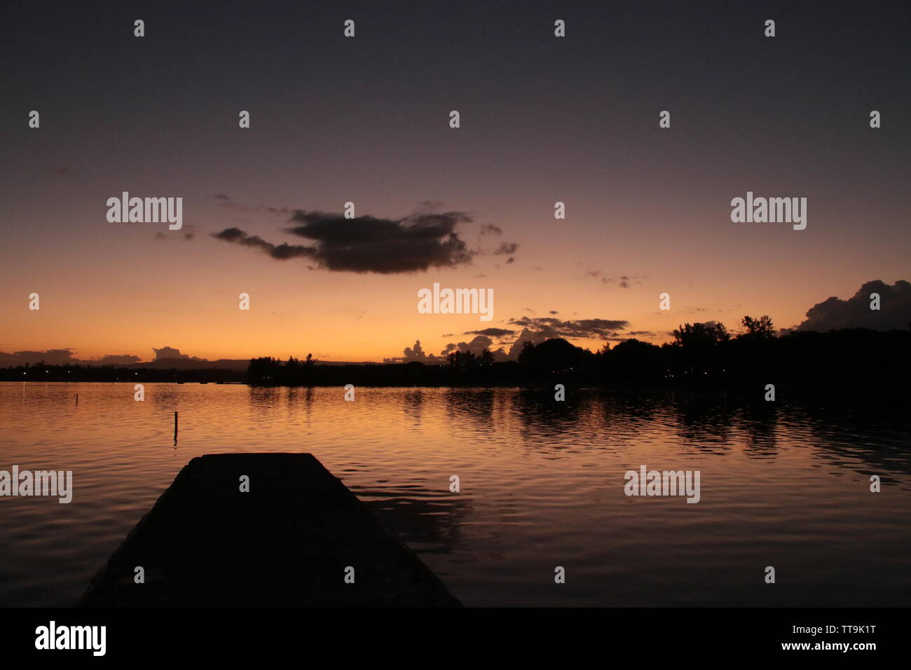 Sunset in Mauritius Stock Photo - Alamy