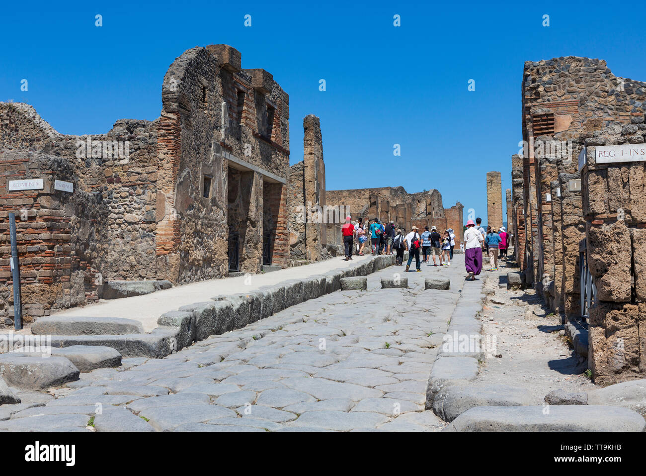 Pompeii, an ancient Roman city near modern Naples in the Campania ...
