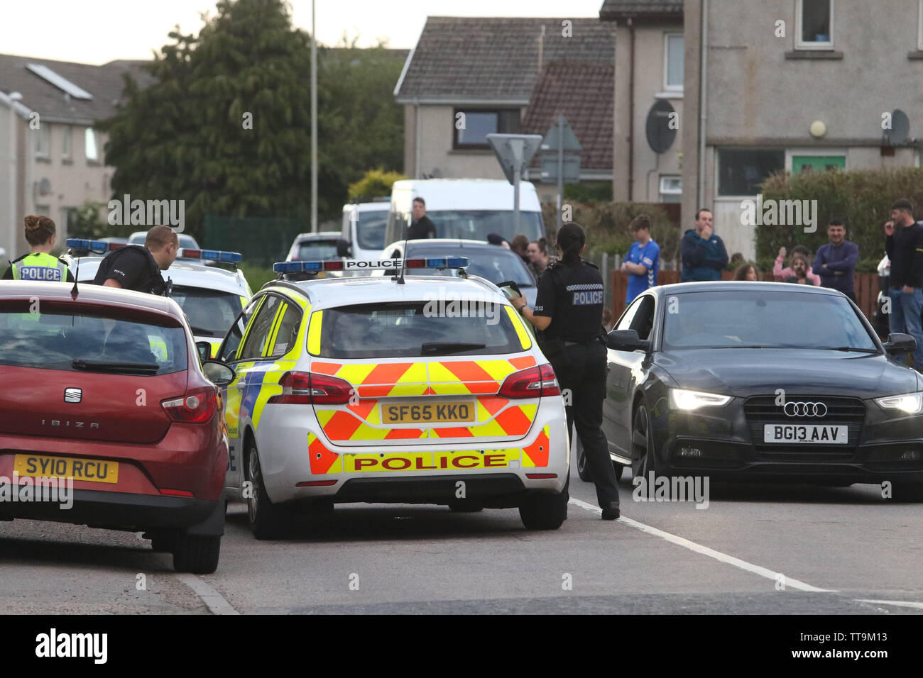 Inverness, UK. 15th June, 2019. There was a large police operation in ...