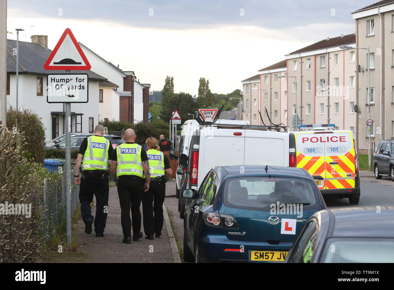 Inverness, UK. 15th June, 2019. There was a large police operation in ...