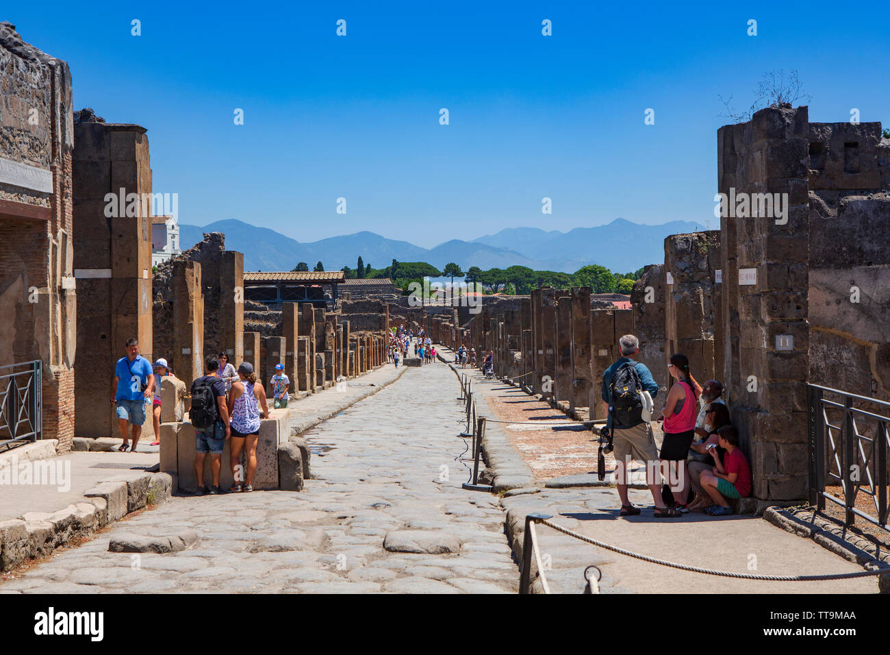 Pompeii, an ancient Roman city near modern Naples in the Campania ...