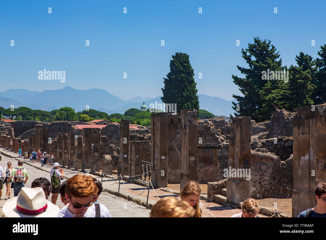 Pompeii, an ancient Roman city near modern Naples in the Campania ...
