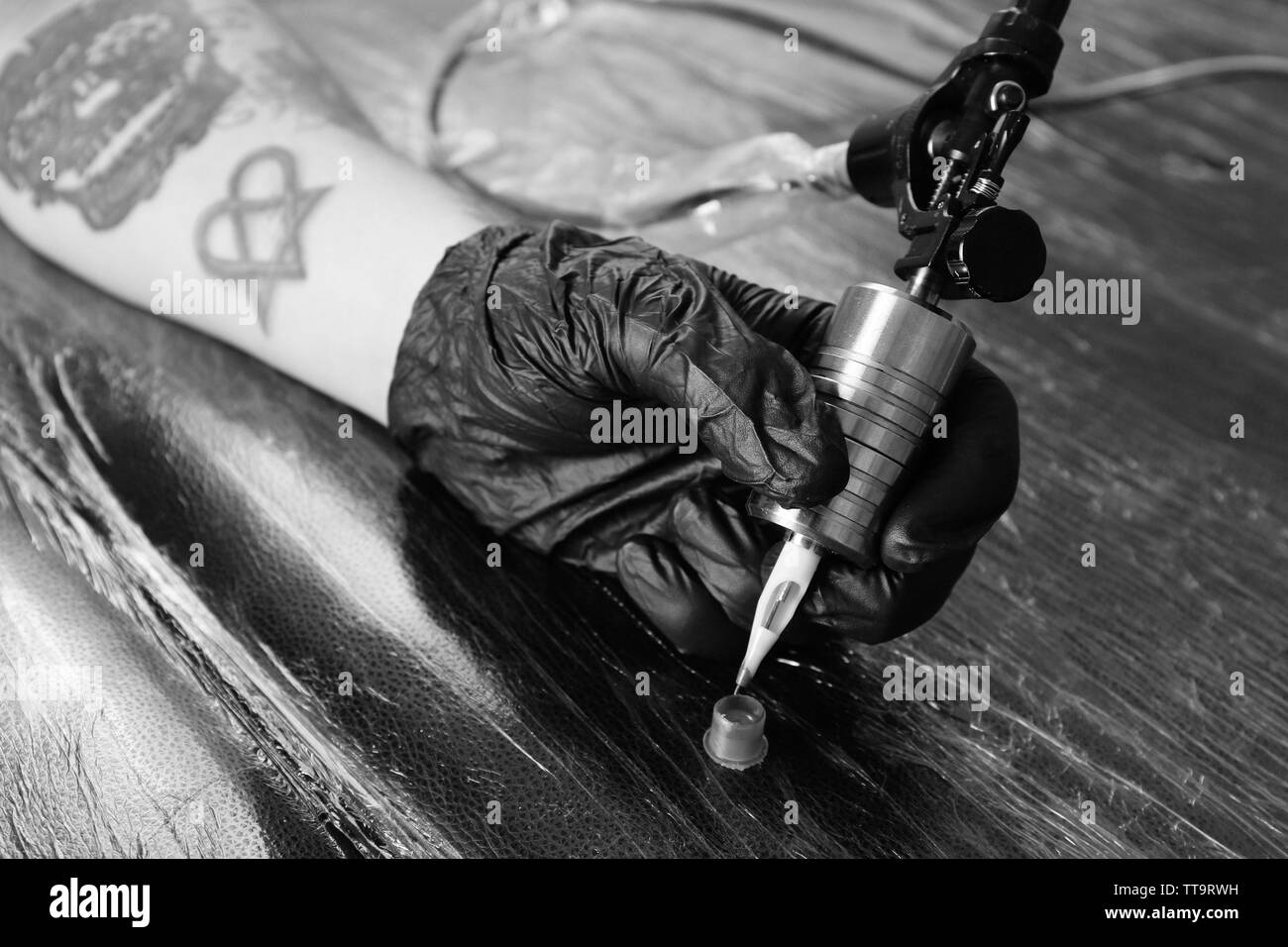 Red tattoo Black and White Stock Photos & Images - Alamy