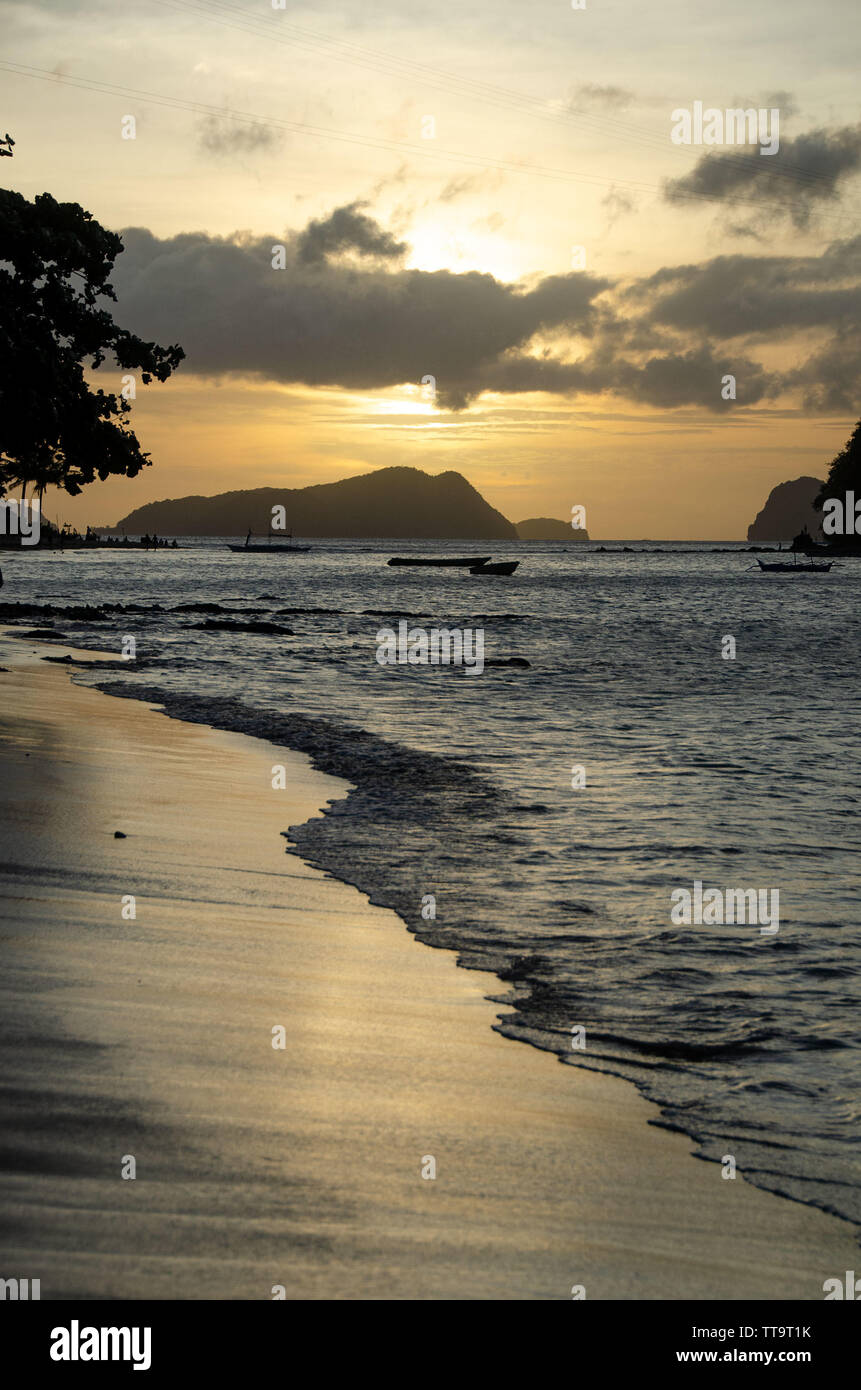 Photo taken at the las cabanas in elnido watching the colors of the ...