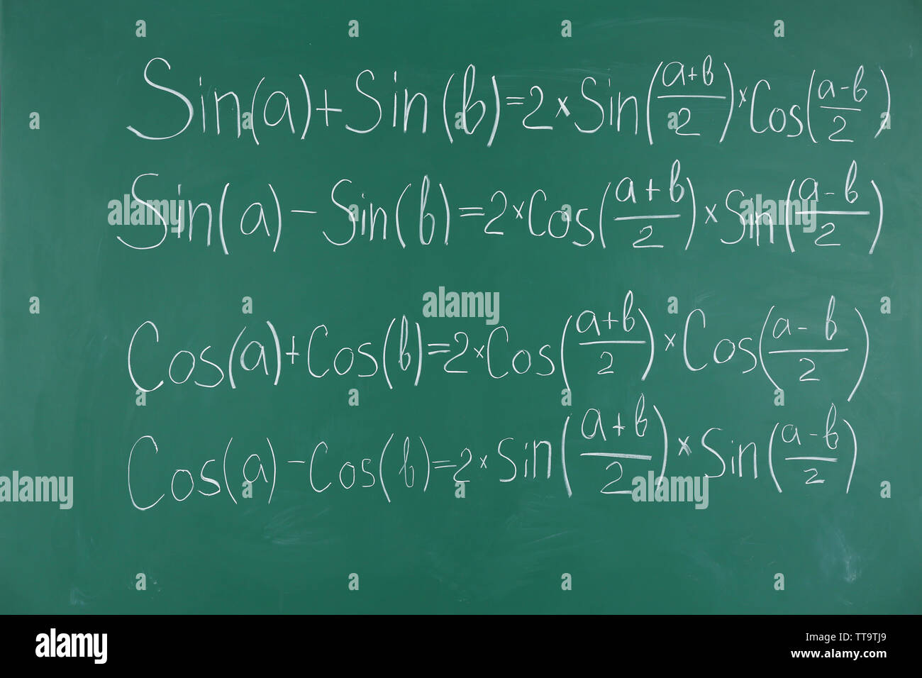 Math formulas on blackboard background Stock Photo - Alamy
