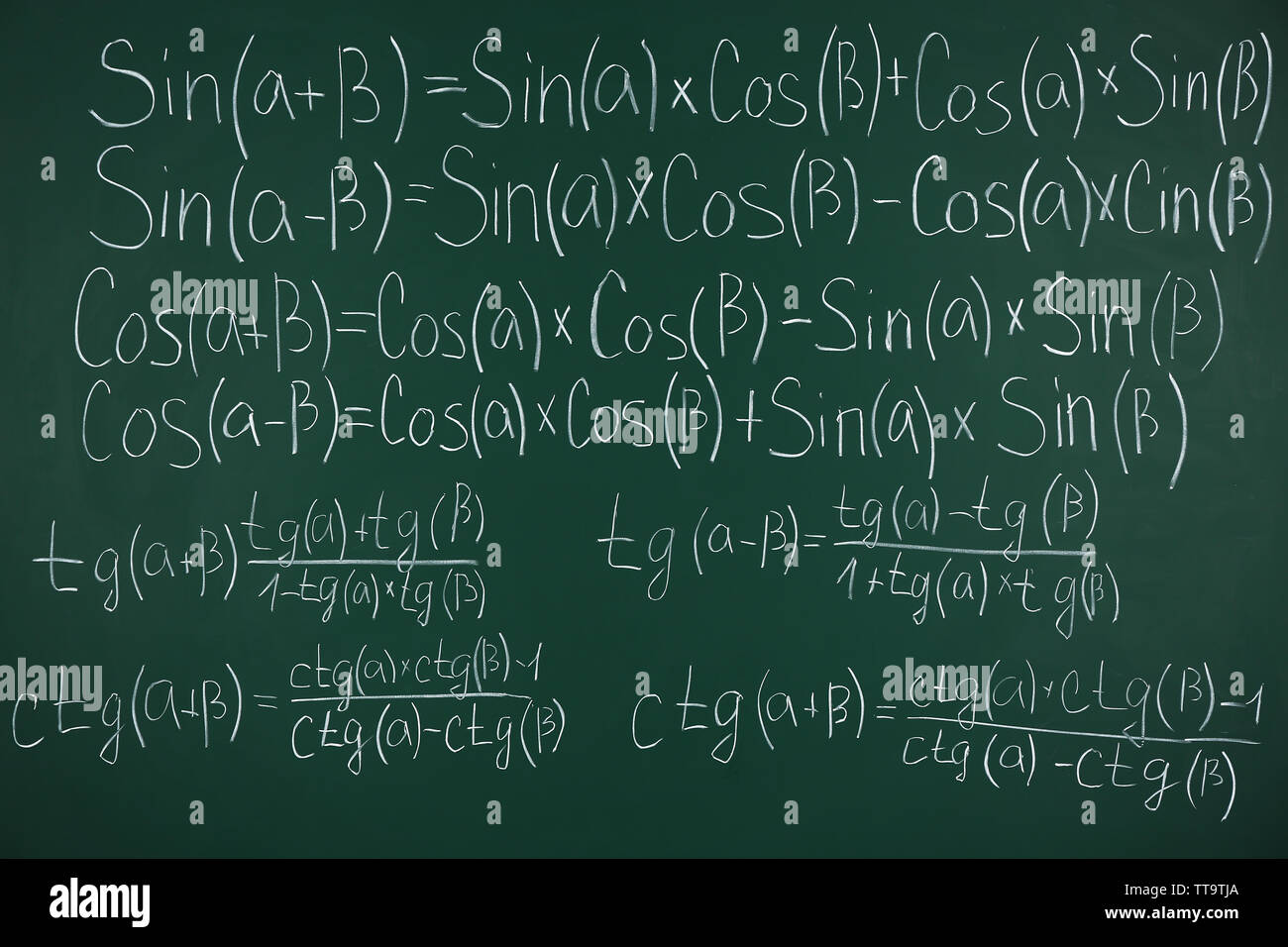 Math formulas on blackboard background Stock Photo - Alamy