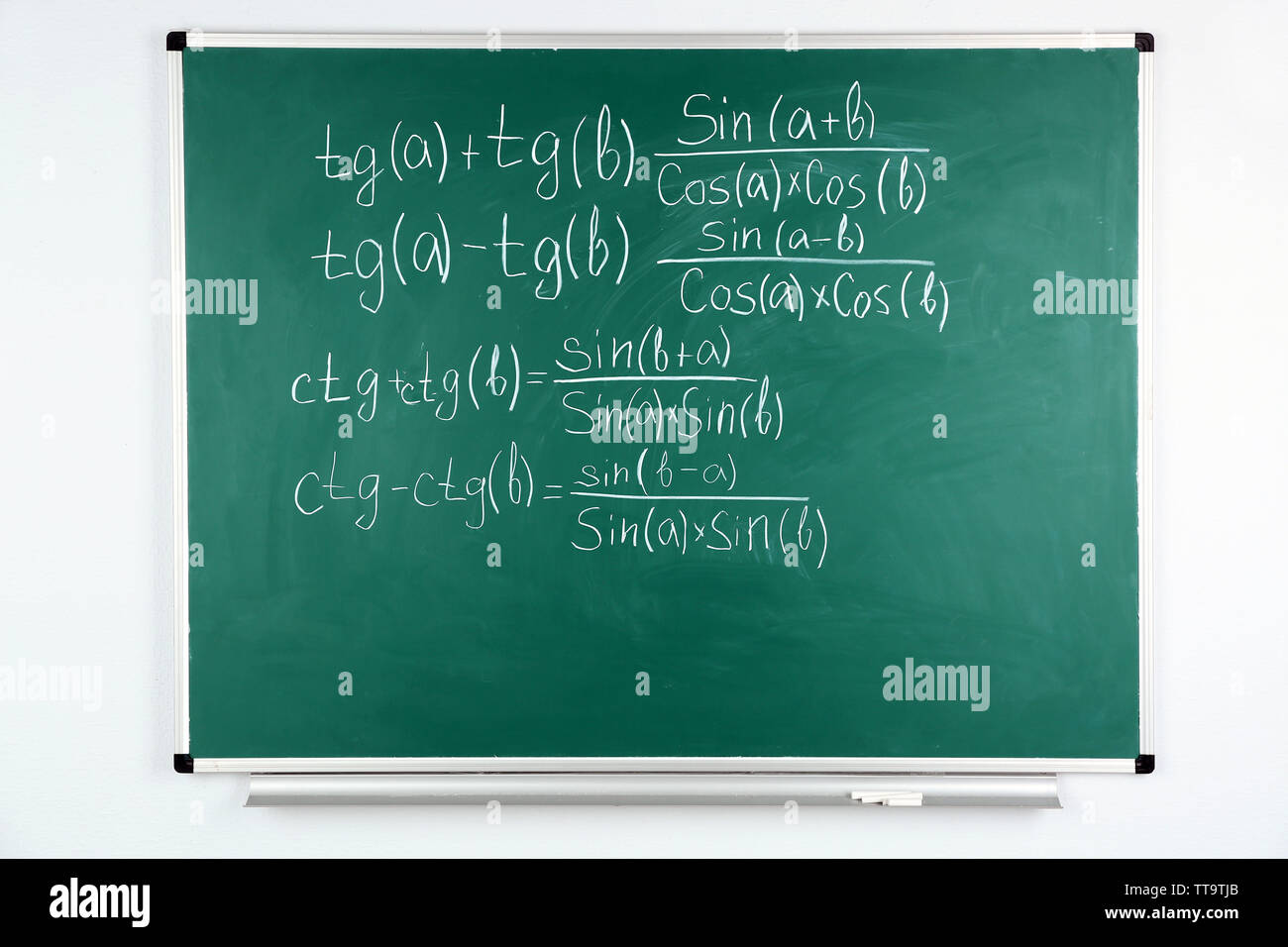 Math formulas on blackboard background Stock Photo - Alamy
