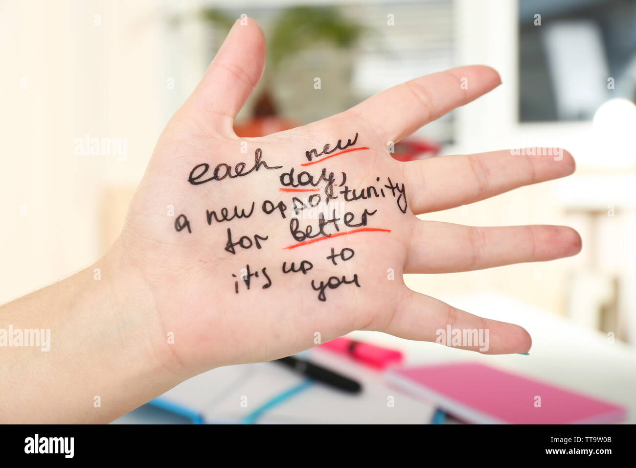 Happy place hand lettering hi-res stock photography and images - Alamy