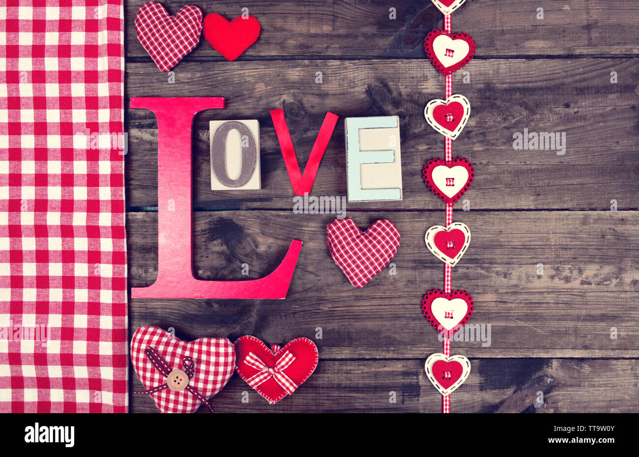 Beautiful romantic background on Valentines Day close-up Stock Photo ...