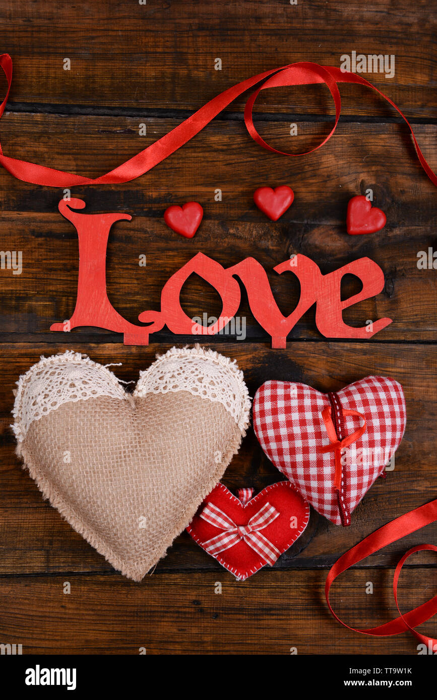 Beautiful romantic background on Valentines Day close-up Stock Photo ...