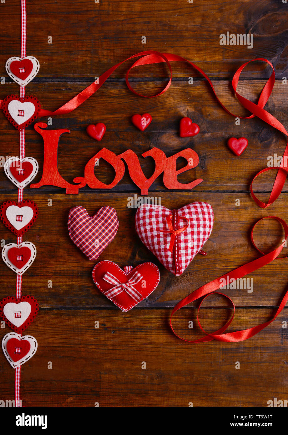 Beautiful romantic background on Valentines Day close-up Stock Photo ...