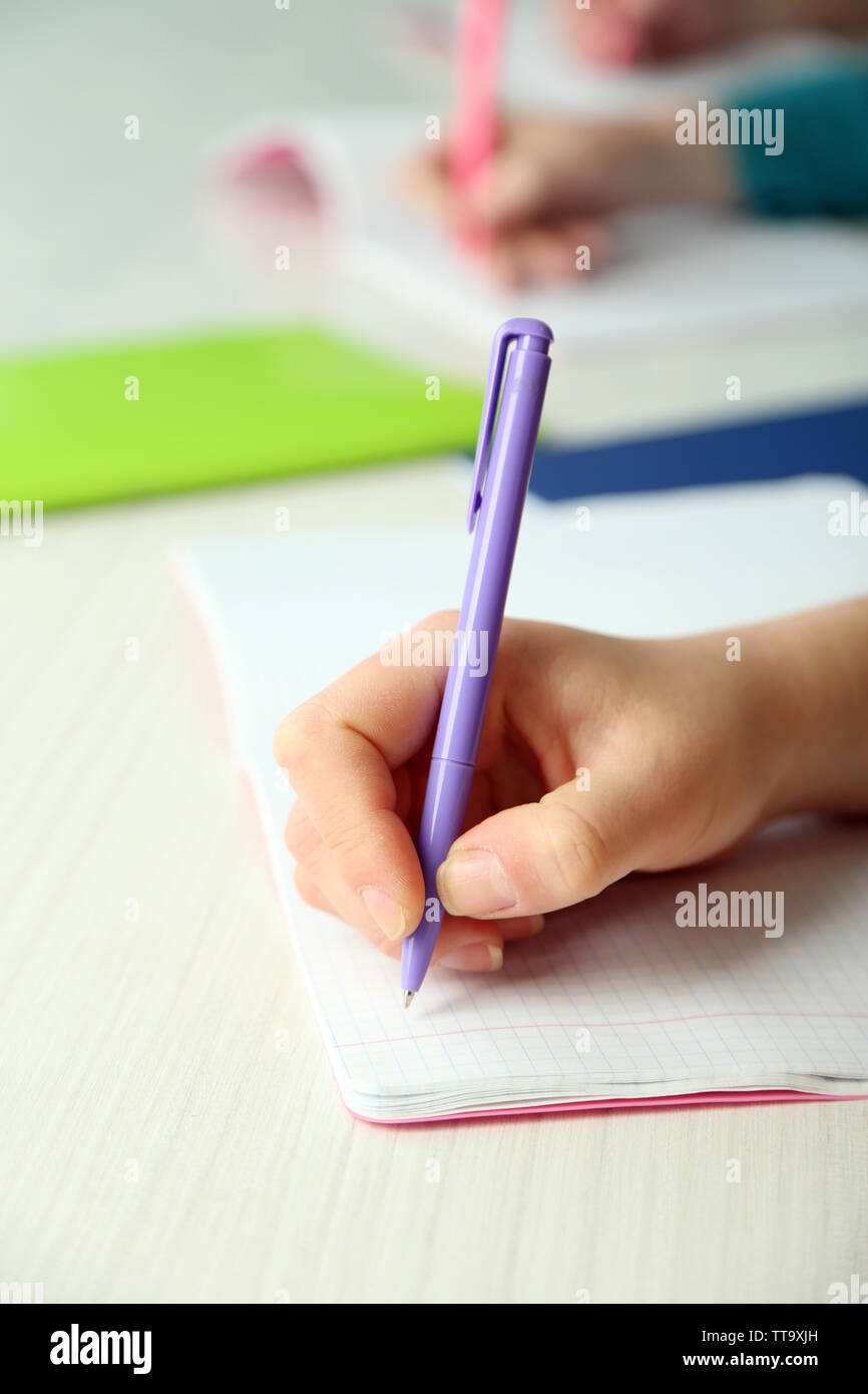 Hands of students at school, close up Stock Photo - Alamy