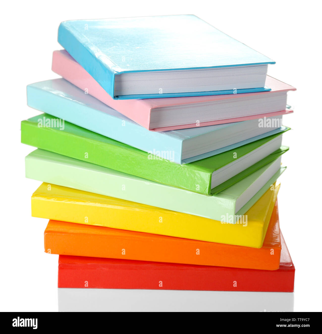 Stack of books isolated on white Stock Photo - Alamy