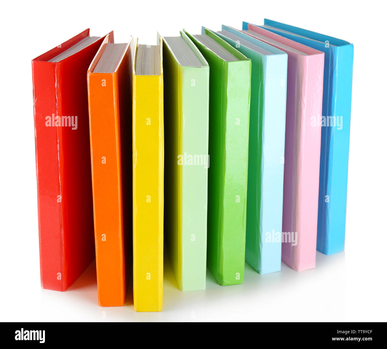 Colorful books isolated on white Stock Photo - Alamy