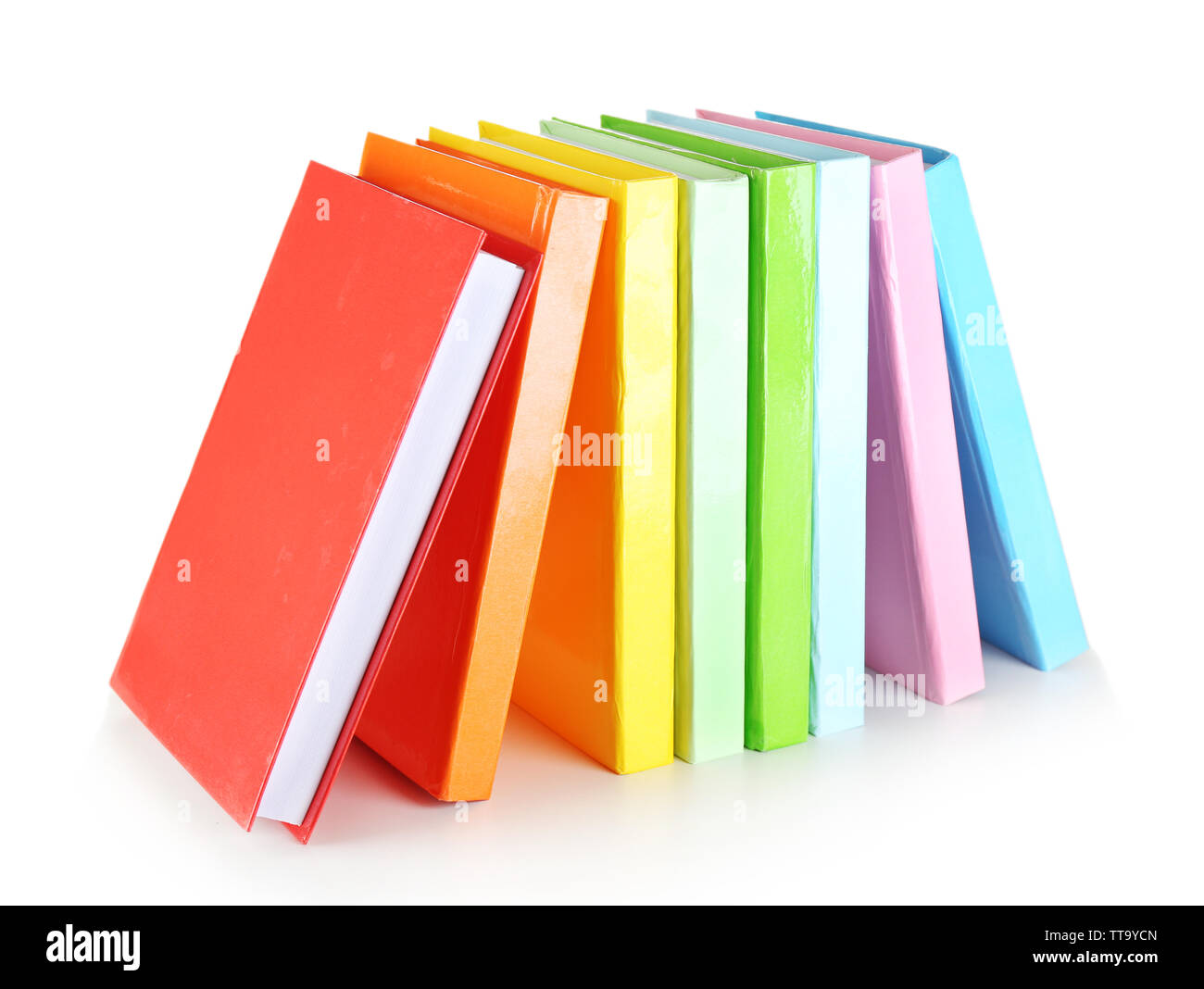 Colorful books isolated on white Stock Photo - Alamy