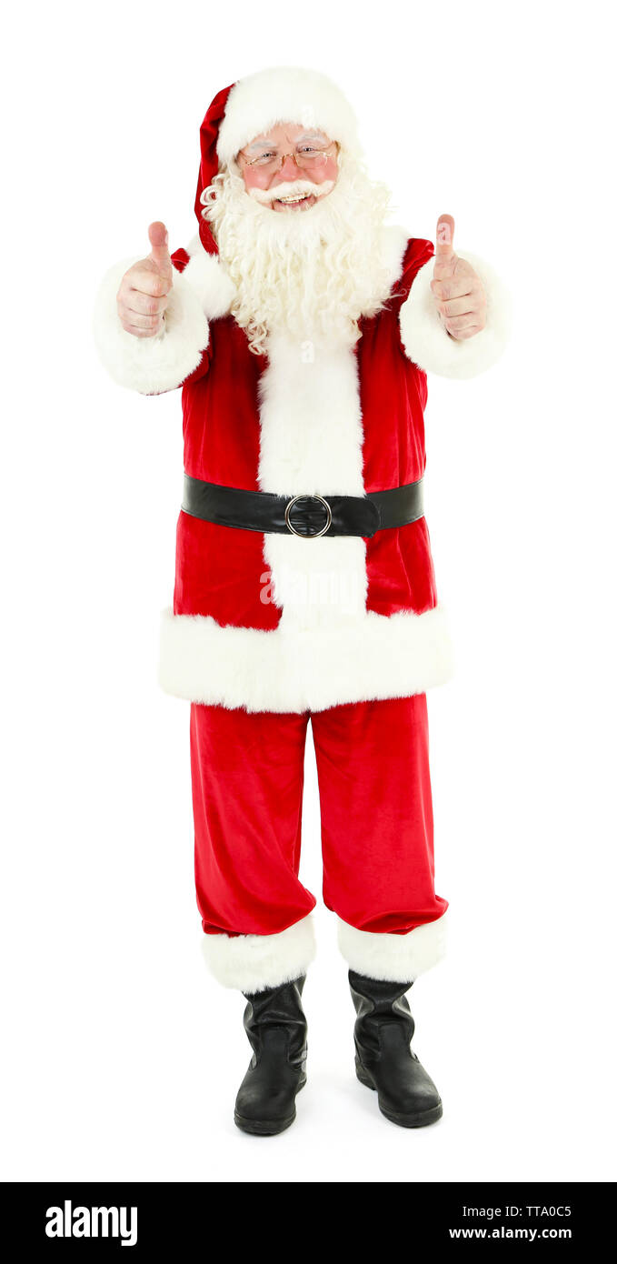 Santa Claus isolated on white background Stock Photo - Alamy