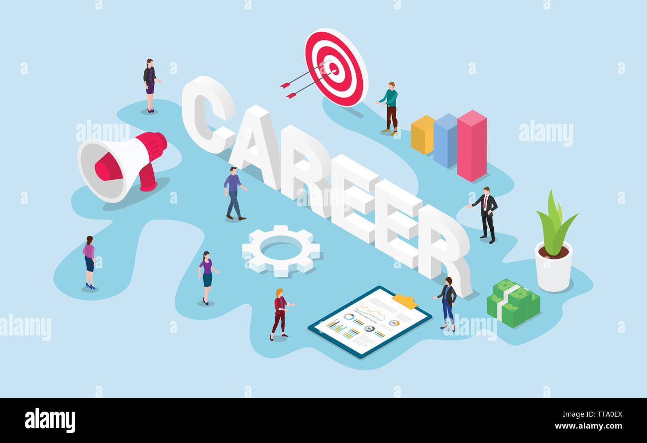 career business work concept with business goals team people and ...