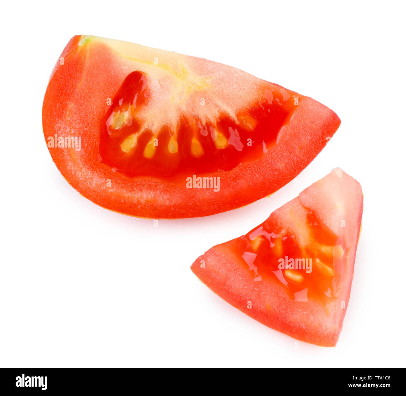 Pieces of tomato Cut Out Stock Images & Pictures - Alamy