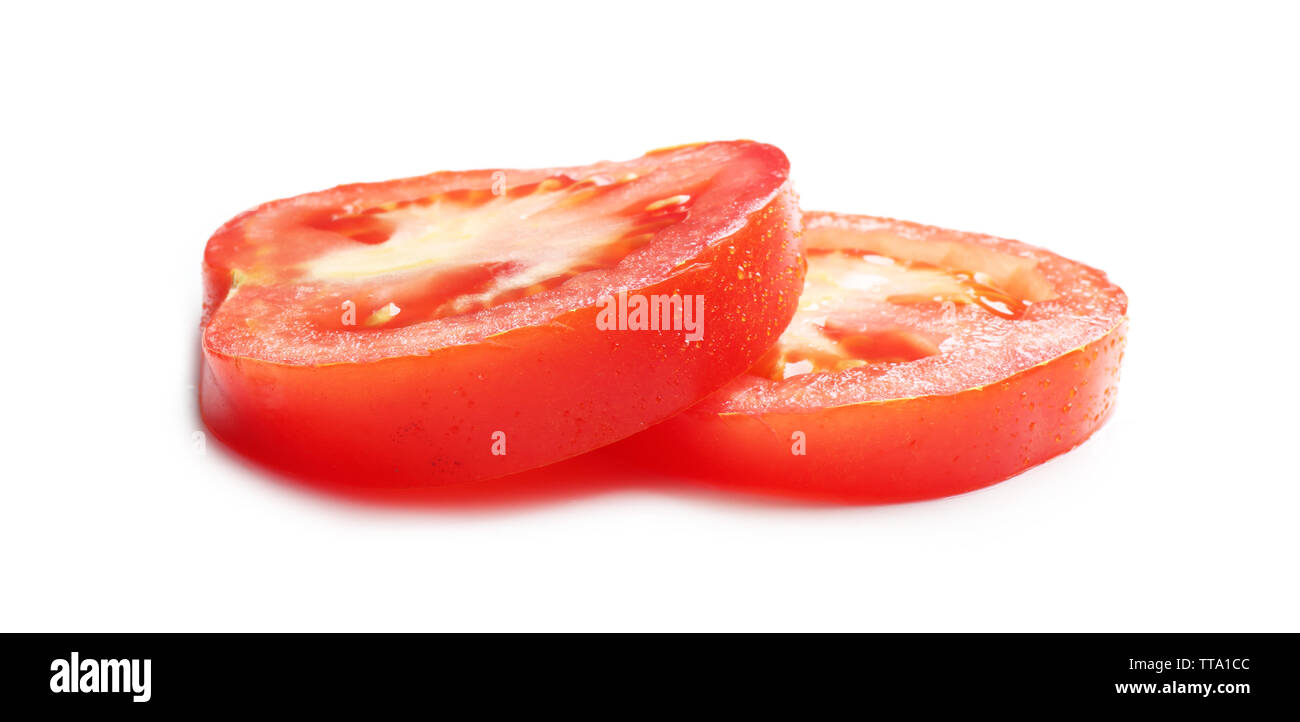 Sliced cherry tomato isolated on white Stock Photo - Alamy