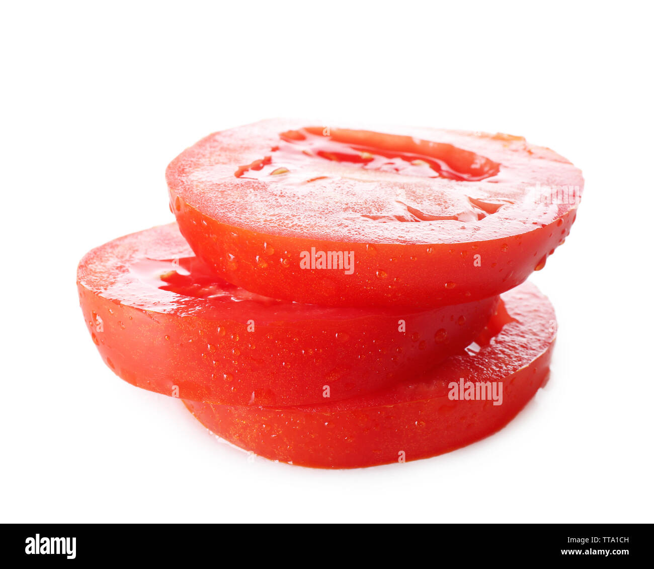 Sliced cherry tomato isolated on white Stock Photo - Alamy