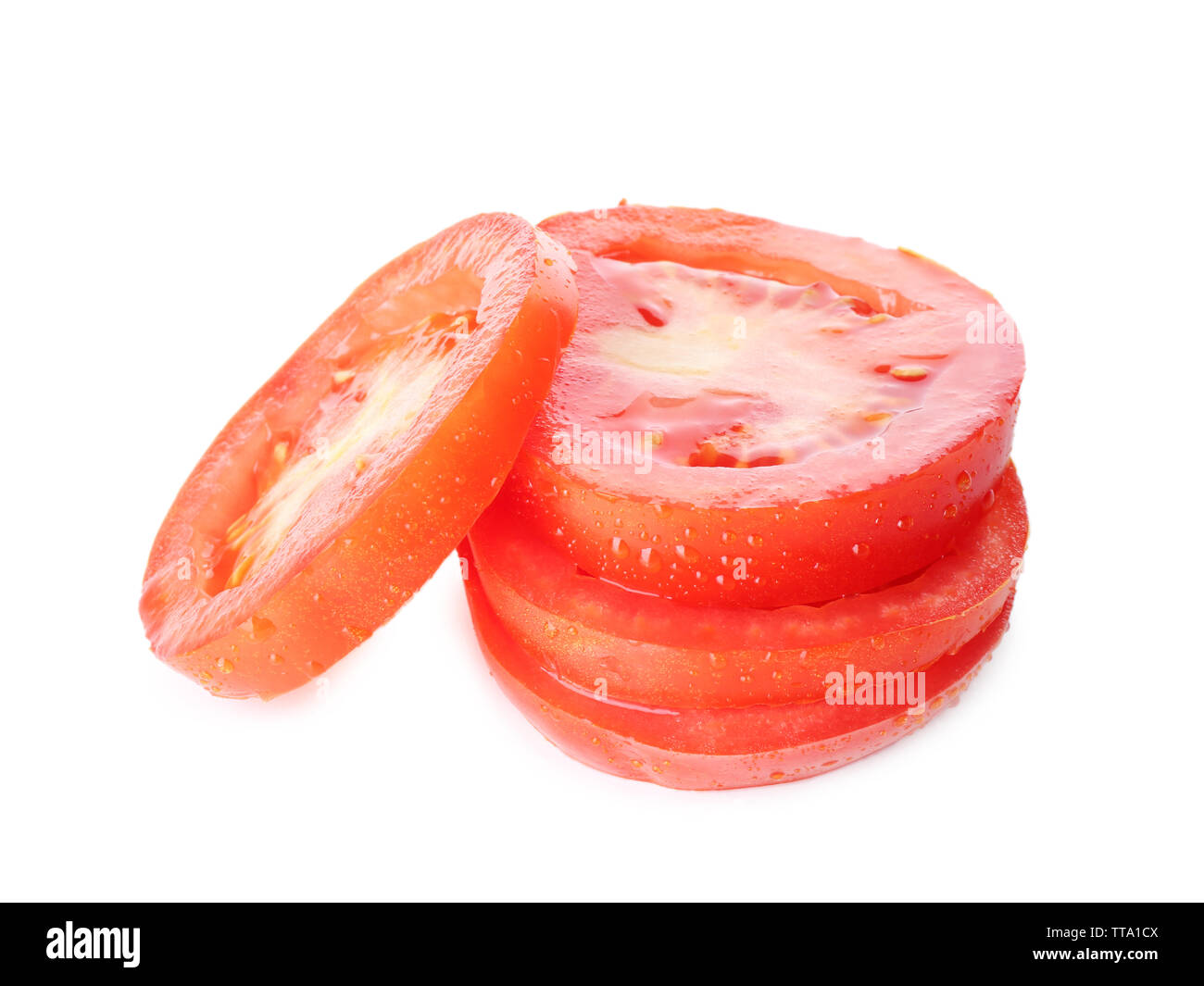 Sliced cherry tomato isolated on white Stock Photo - Alamy