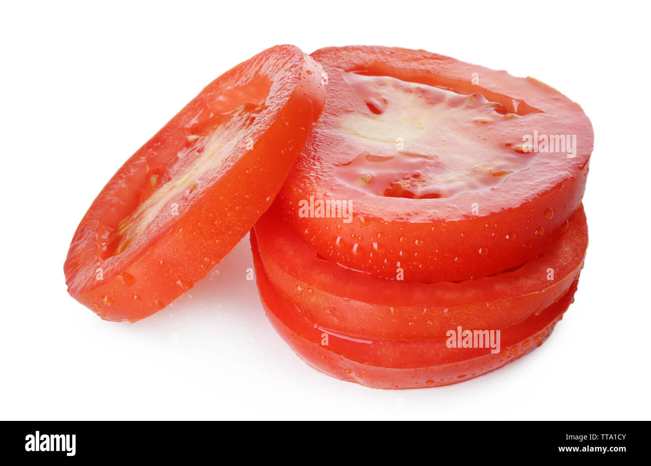 Sliced cherry tomato isolated on white Stock Photo - Alamy