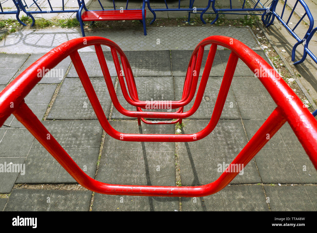 Colorful playground in public park Stock Photo - Alamy